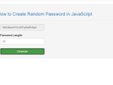 How To Create Random Password In Javascript Sourcecodester